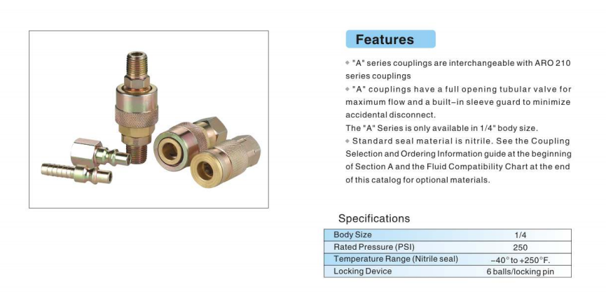 A Series - Aro 210 Interchange Air Quick Disconnect Coupling